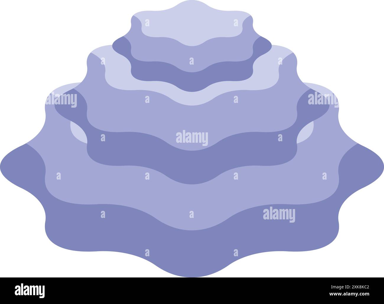 Abstract illustration forming a mountain with a wavy texture, perfect ...