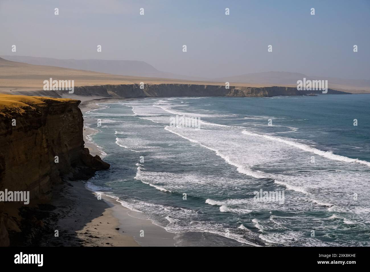 Paracas, Peru: Dramatic view of the rugged coastline of Paracas ...