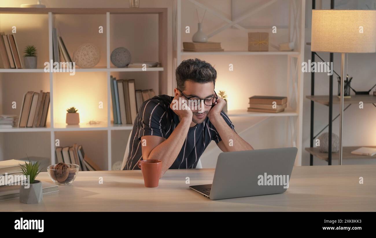 Boring online studying. Internet training. Virtual connection. Tired ...