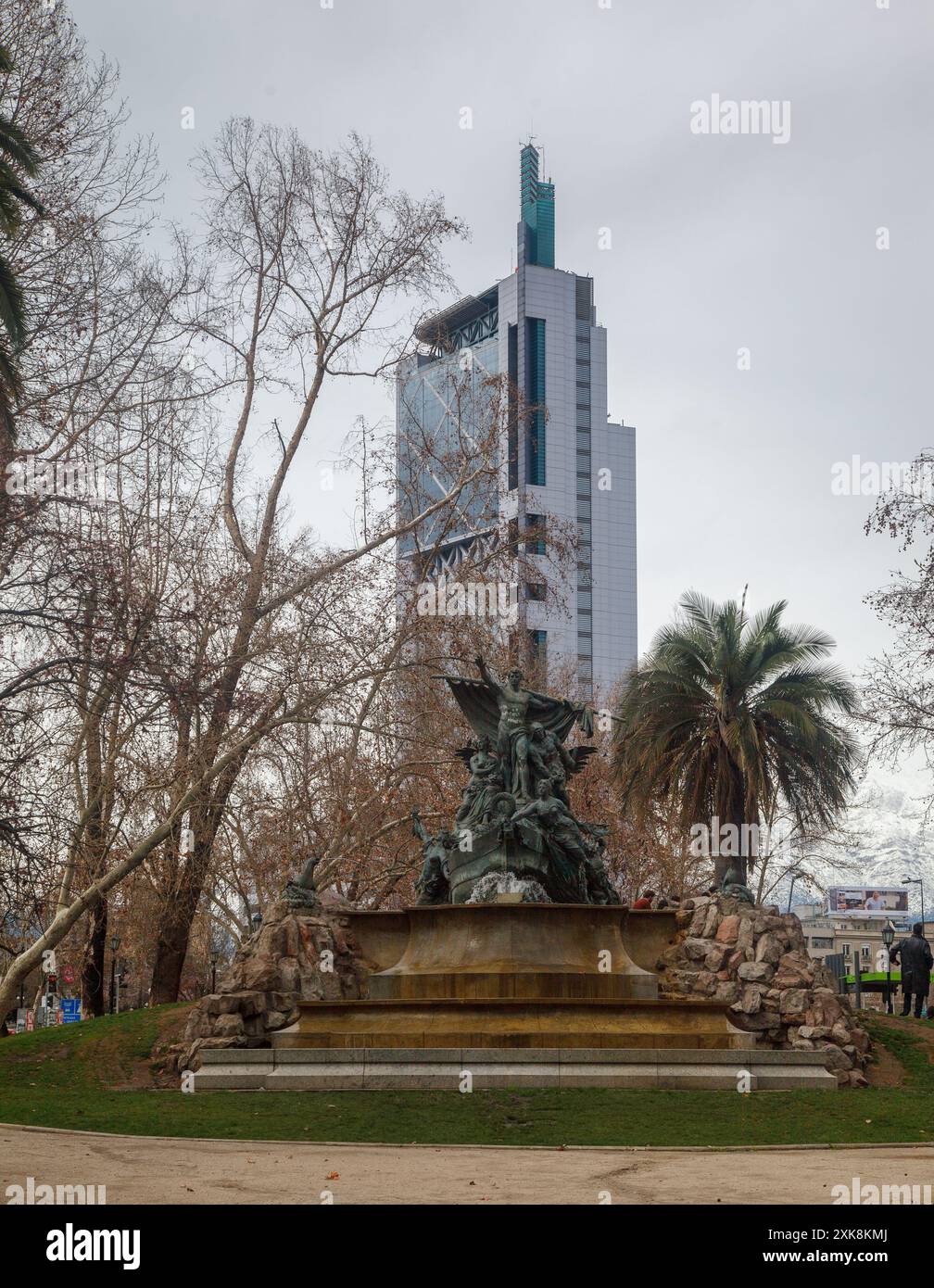Torre Telefonica modern architecture office building in plaza Baquedano ...