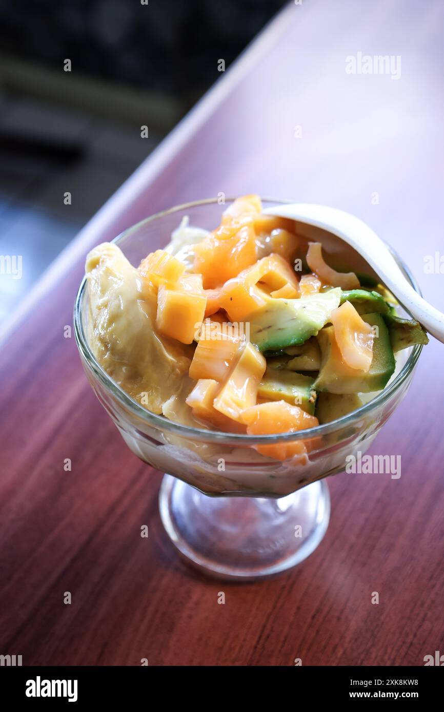 Es Teler Durian, Indonesian Fresh Dessert made from Coconut Milk with ...