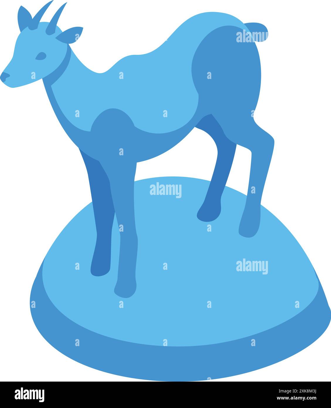 White goat sculpture Stock Vector Images - Alamy