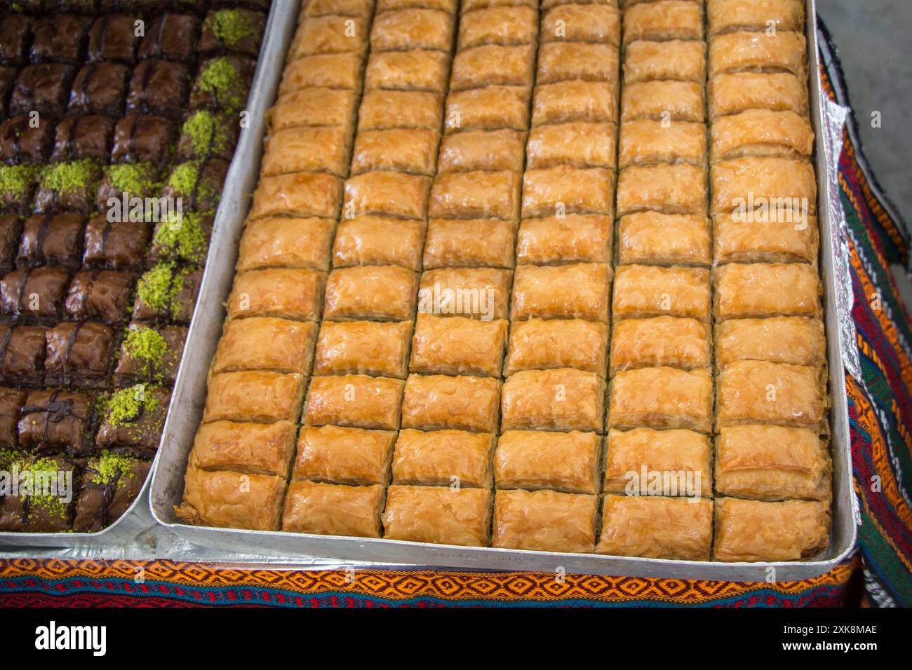 Turkish traditional desert sweets at the Market Stock Photo - Alamy