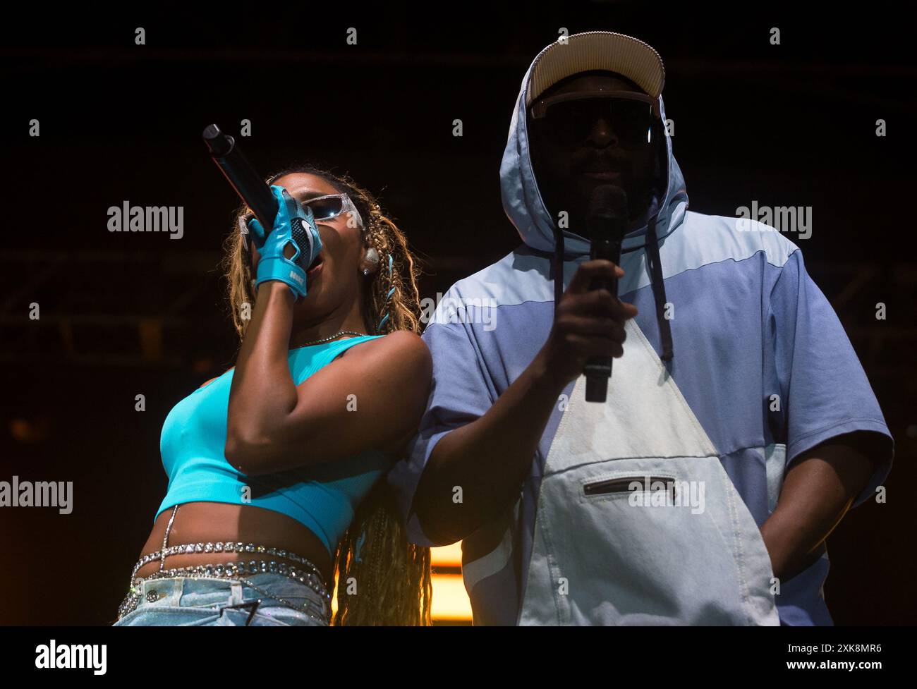 'J. Rey Soul' (L) and 'Will.i.am' (R), members from the US rap, R&B and ...