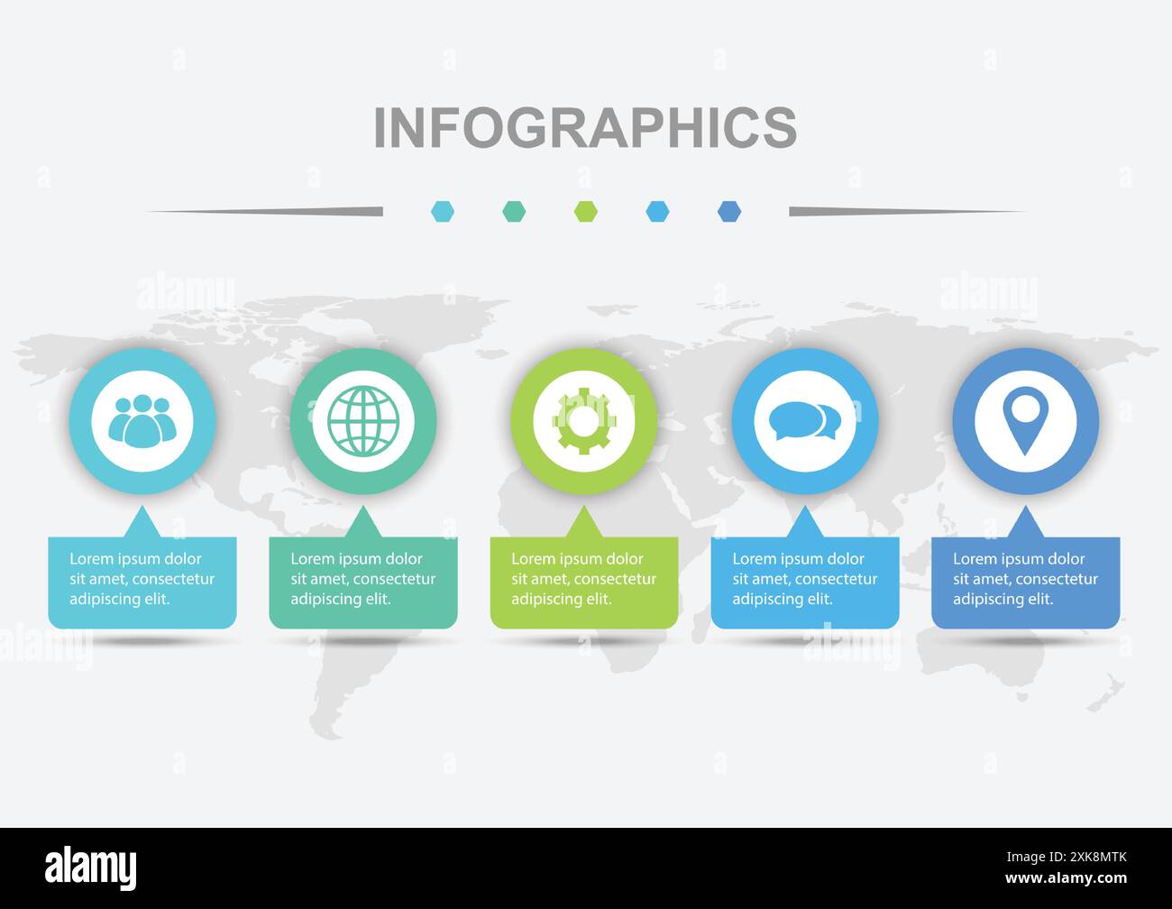 Organization chart colorful elements Stock Vector Images - Alamy