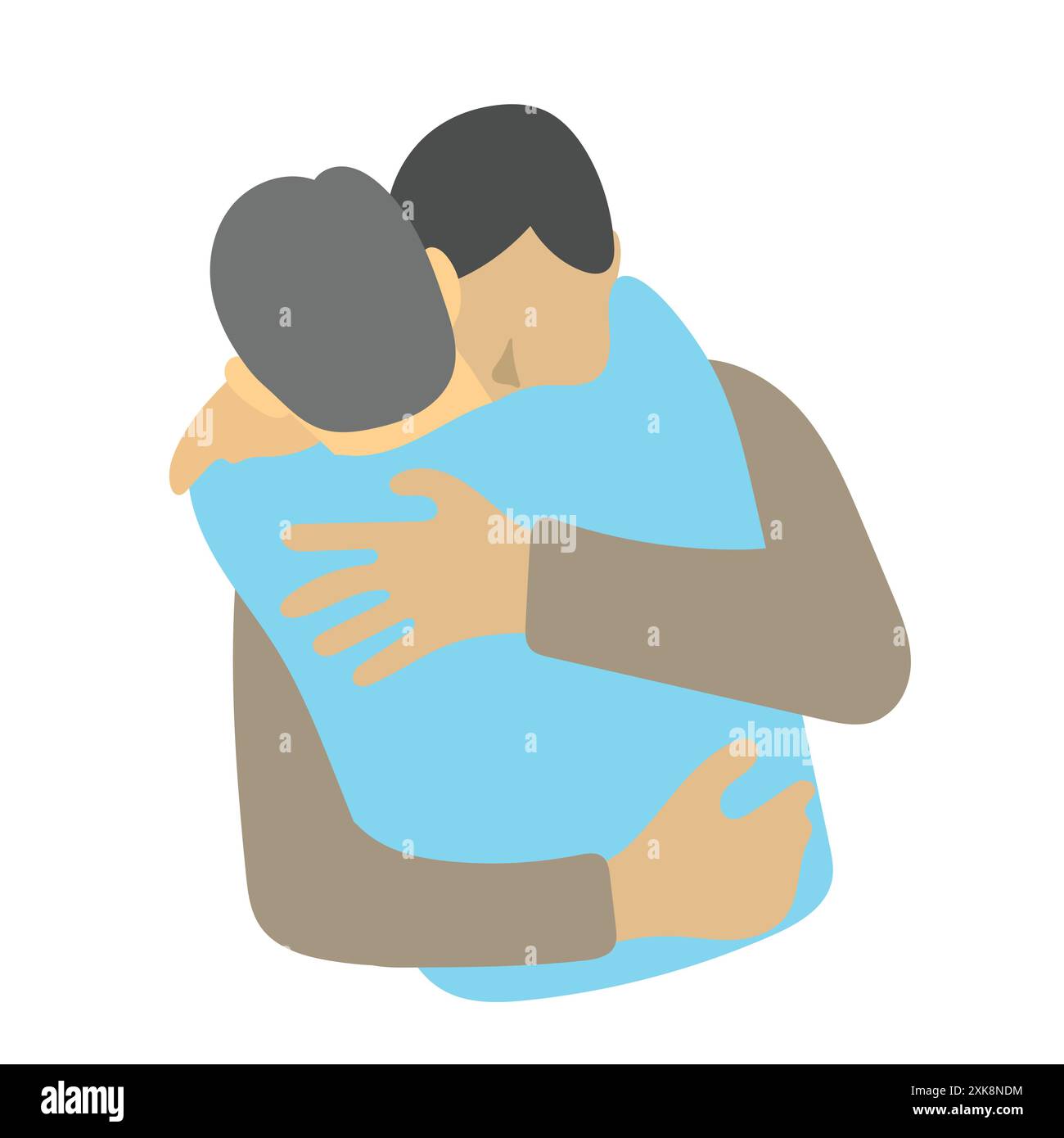 Two embracing man not woman Stock Vector Images - Alamy