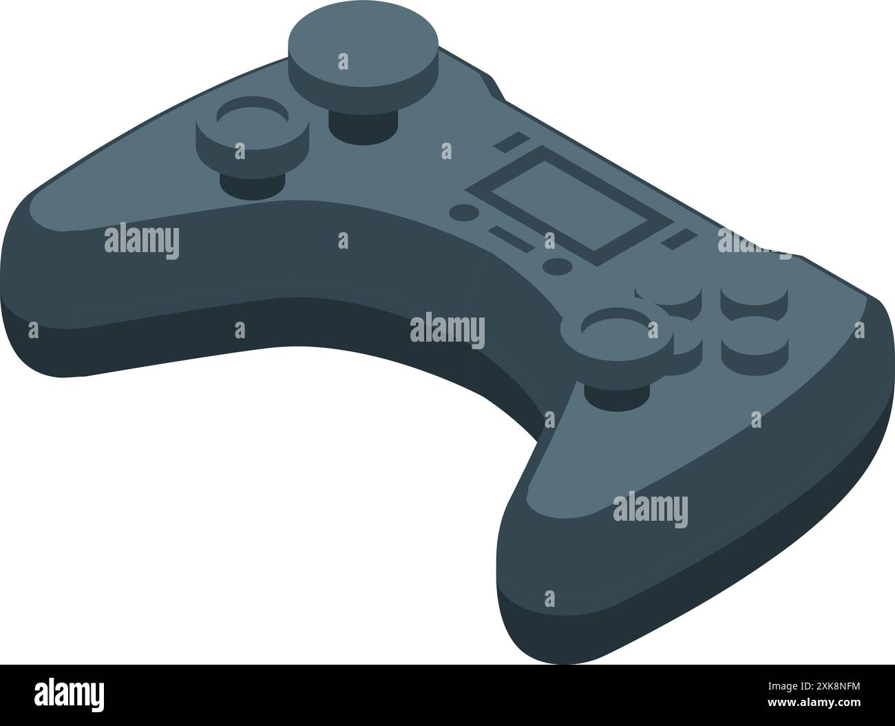 Modern gamepad is lying on a surface, showcasing its ergonomic design ... Modern gamepad is lying on a surface, showcasing its ergonomic design ...