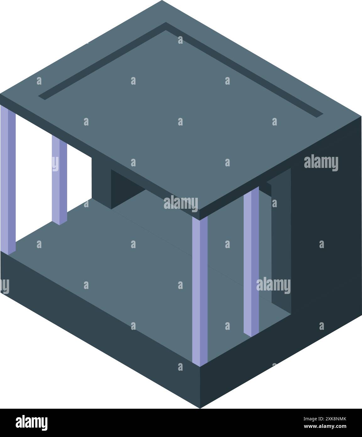 Isometric projection of a concrete foundation being built for a new ...