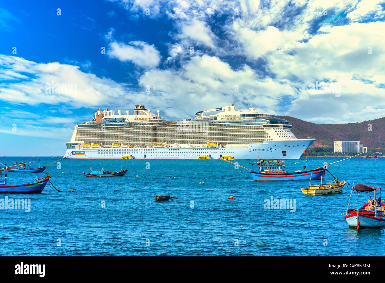 Luxury cruise ship the largest in Asia sailing on Nha Trang Bay ...