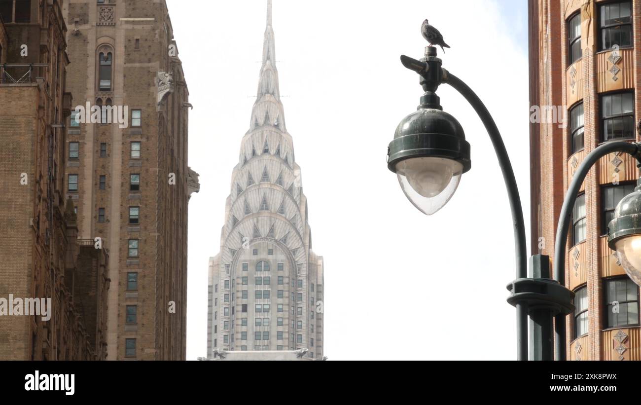 New York City Manhattan Midtown architecture. Chrysler building on 42 ...