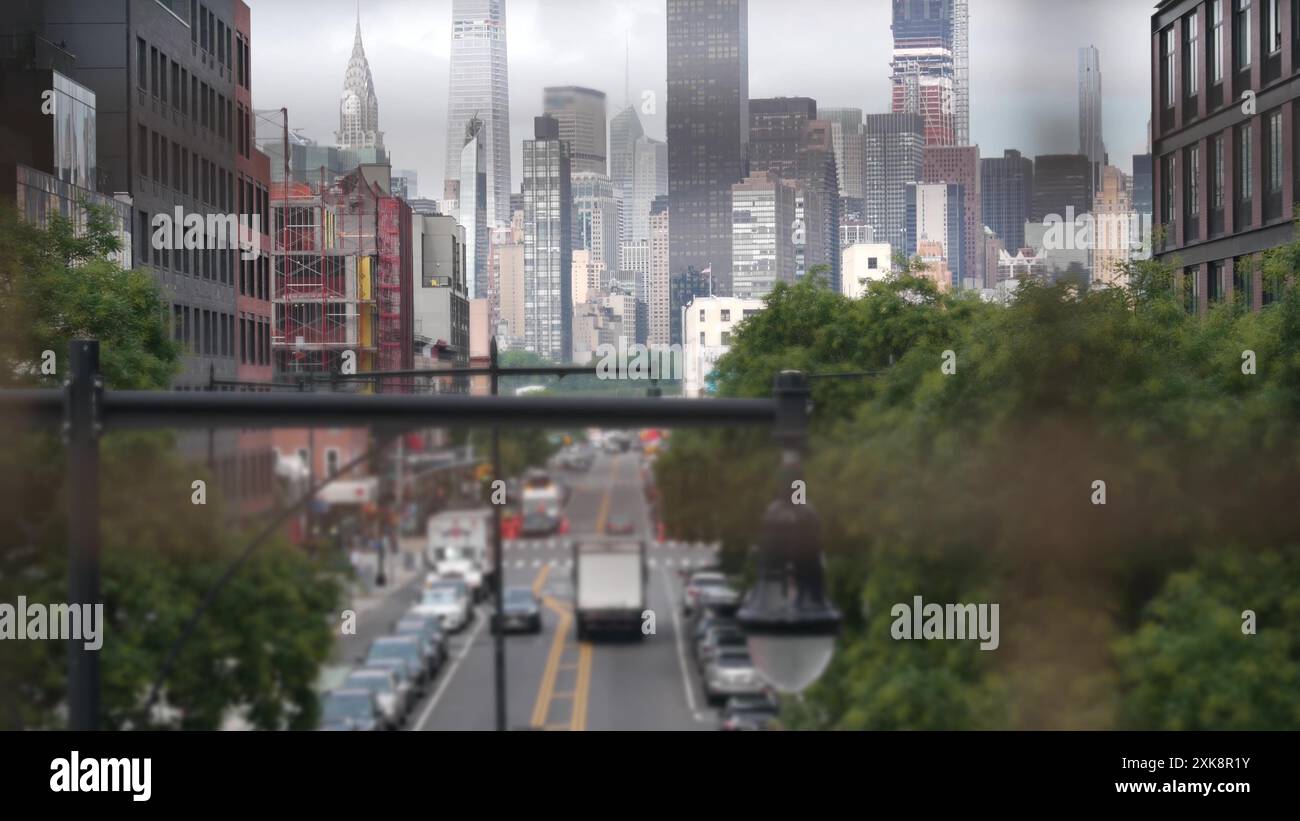 New York City Manhattan Midtown architecture from Queens. Chrysler ...