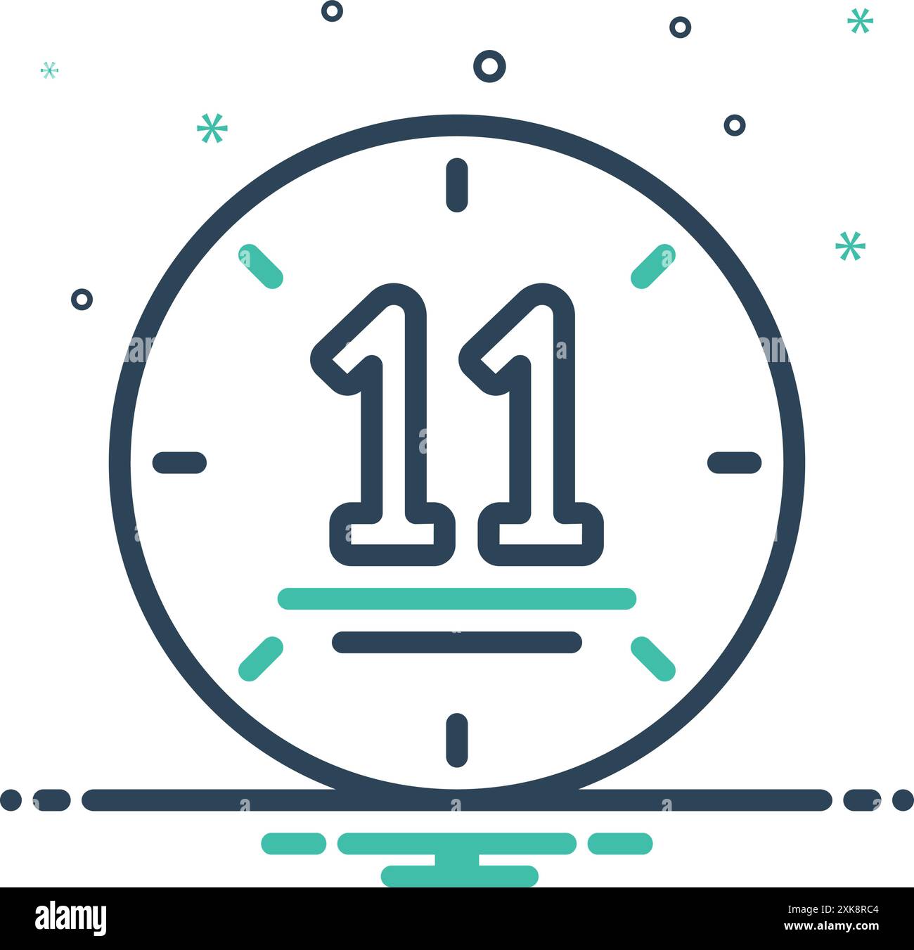 Number icon logo eleven sign hi-res stock photography and images - Alamy