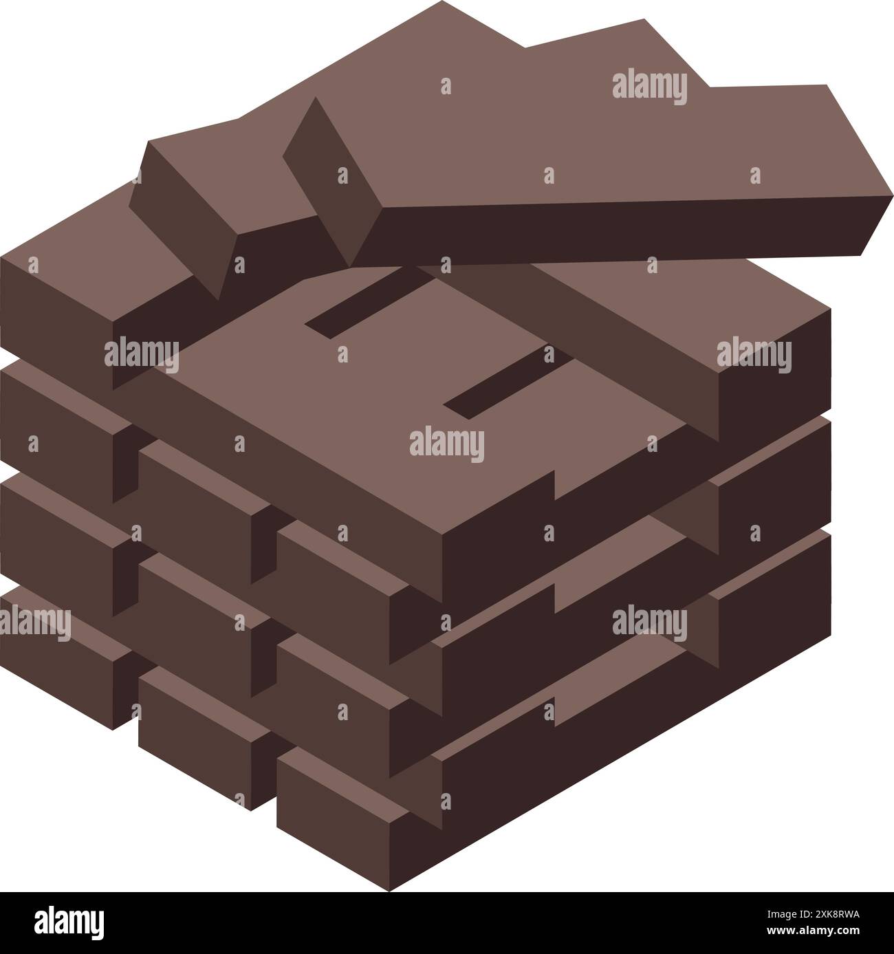 Stack of bricks ready for use in a construction project Stock Vector ...