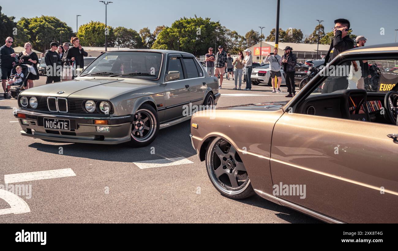 Gold Coast, QLD, Australia - Classic BMW 3 series and Mazda R100 Stock ...