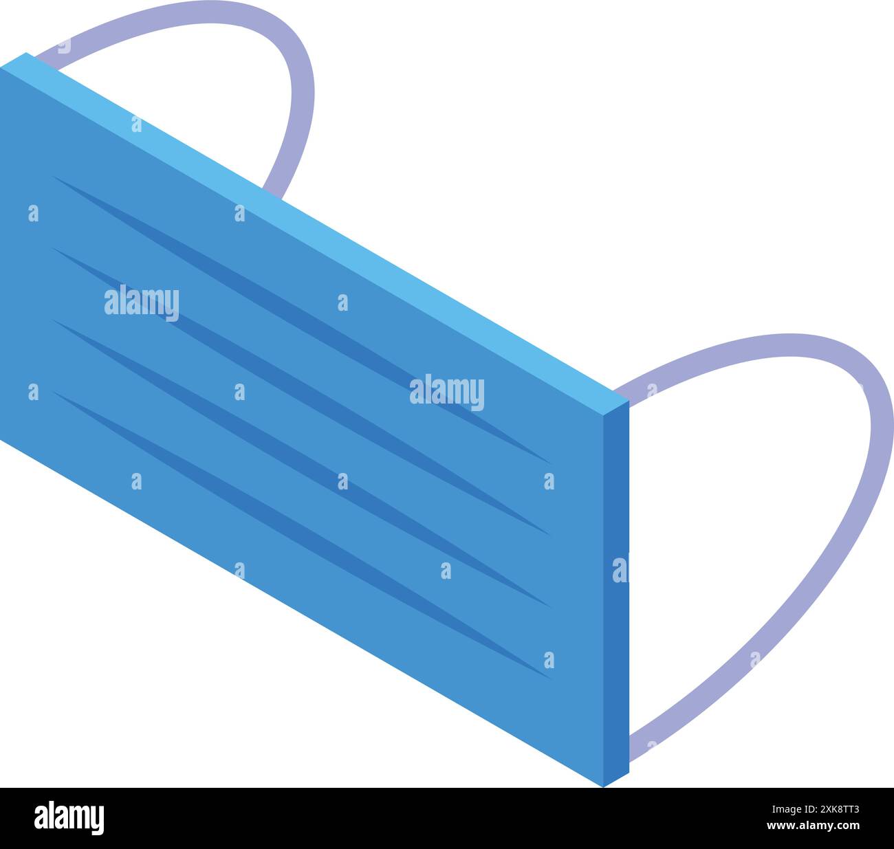 Blue medical mask for protection from virus, bacteria, pollution, smog ...