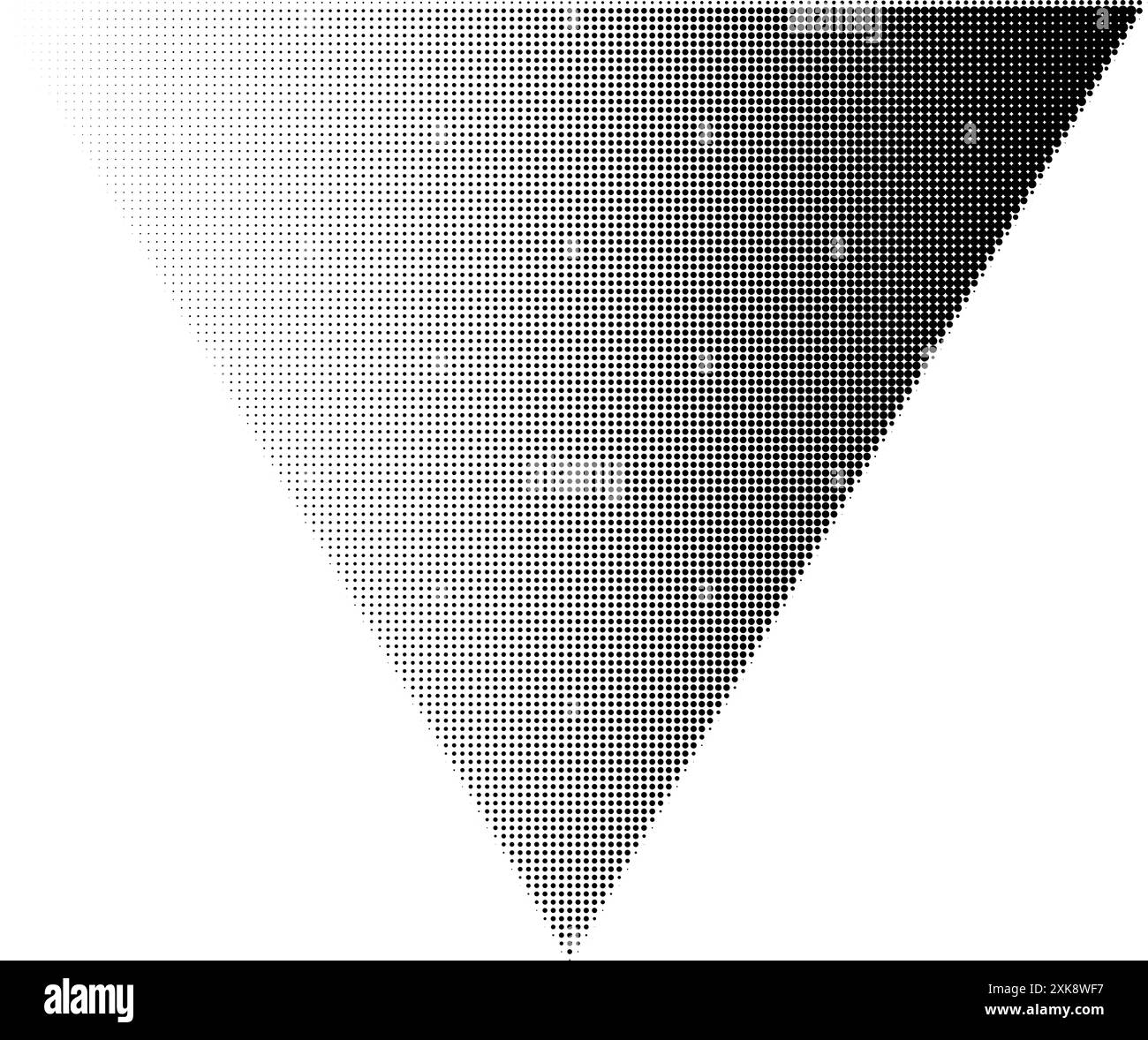 Pop art comic style dotted triangle halftone pattern. Abstract dotted ...