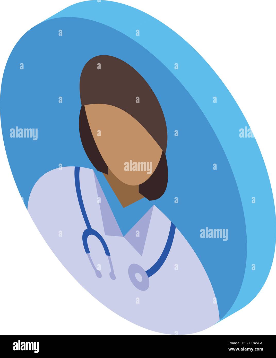 Female doctor wearing stethoscope posing for profile picture Stock ...