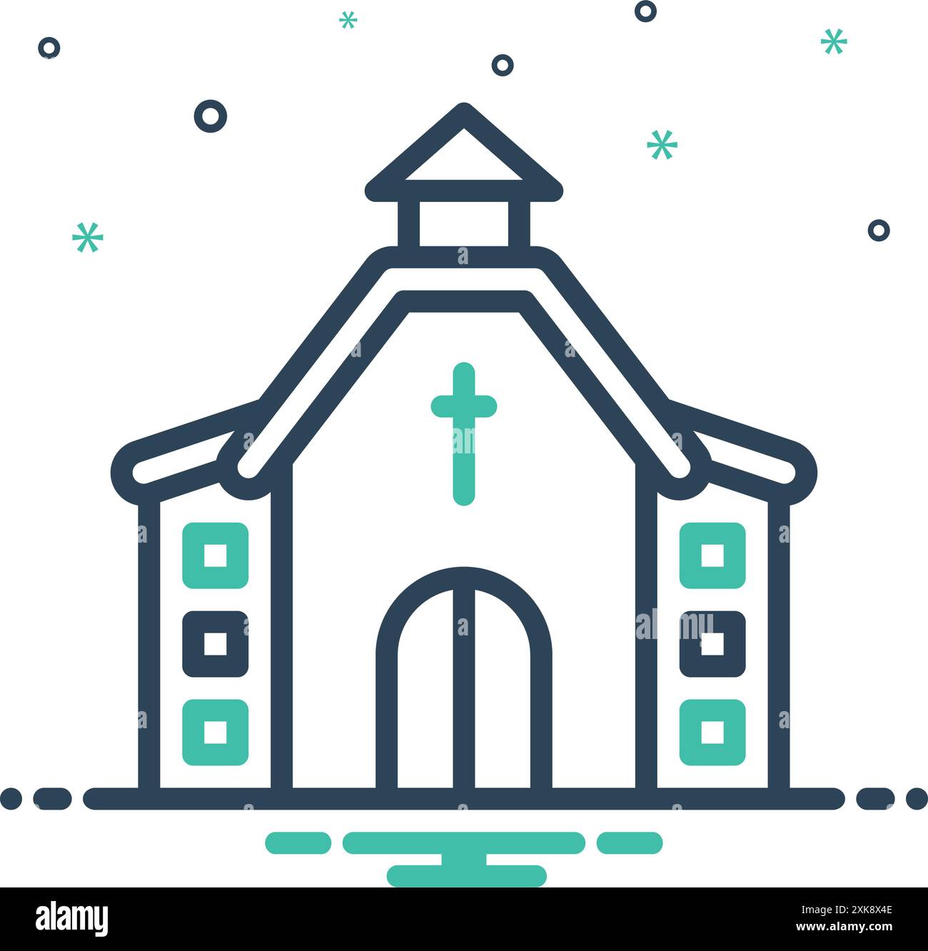 Silhouette chapel Stock Vector Images - Alamy