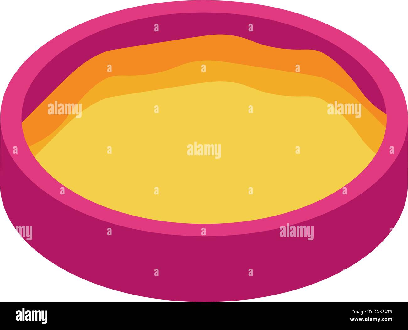 Round playground sandbox filled with sand for children playing, kids ...