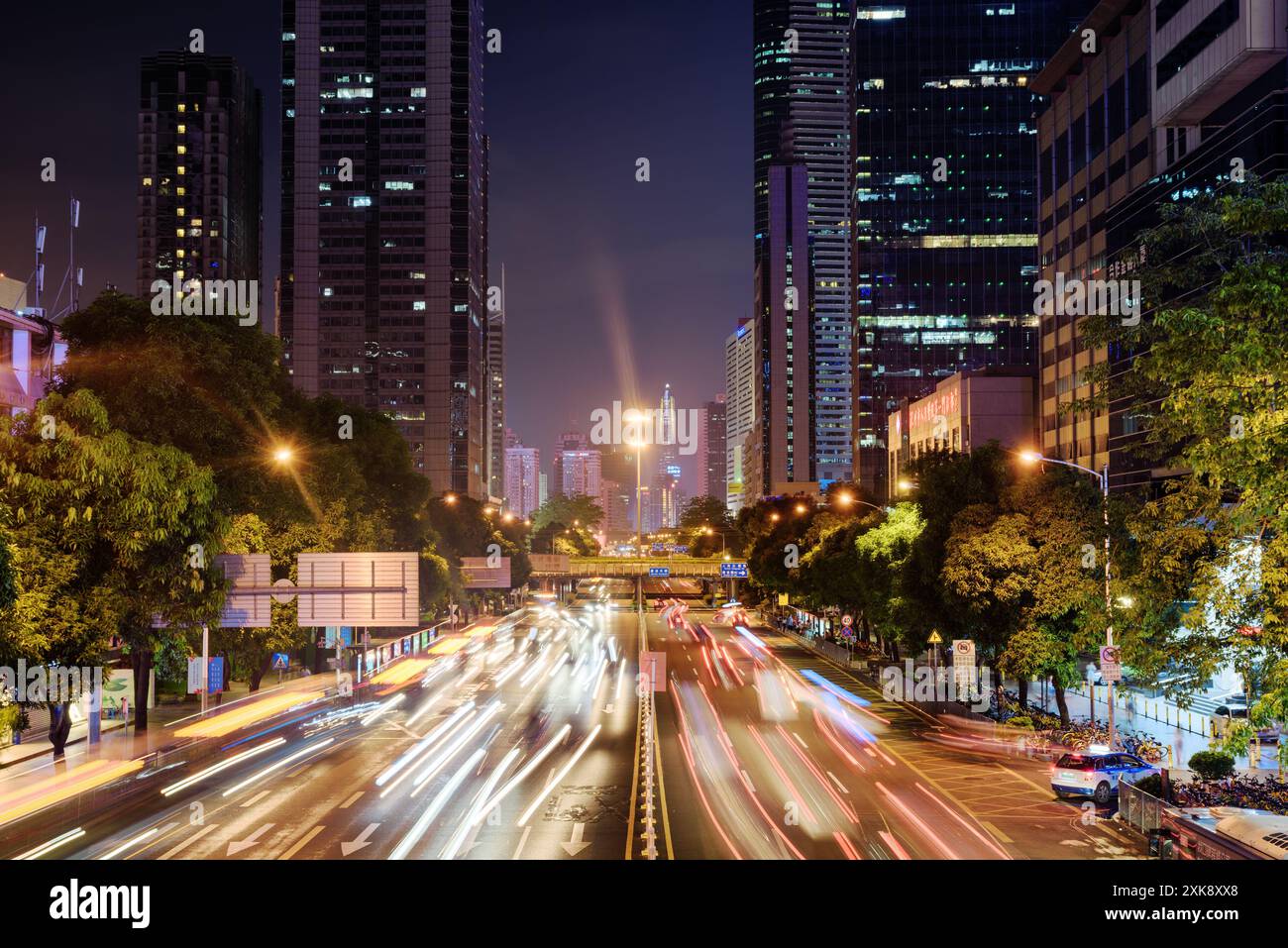 Scenic night view of Shennan East Road in Shenzhen Stock Photo - Alamy