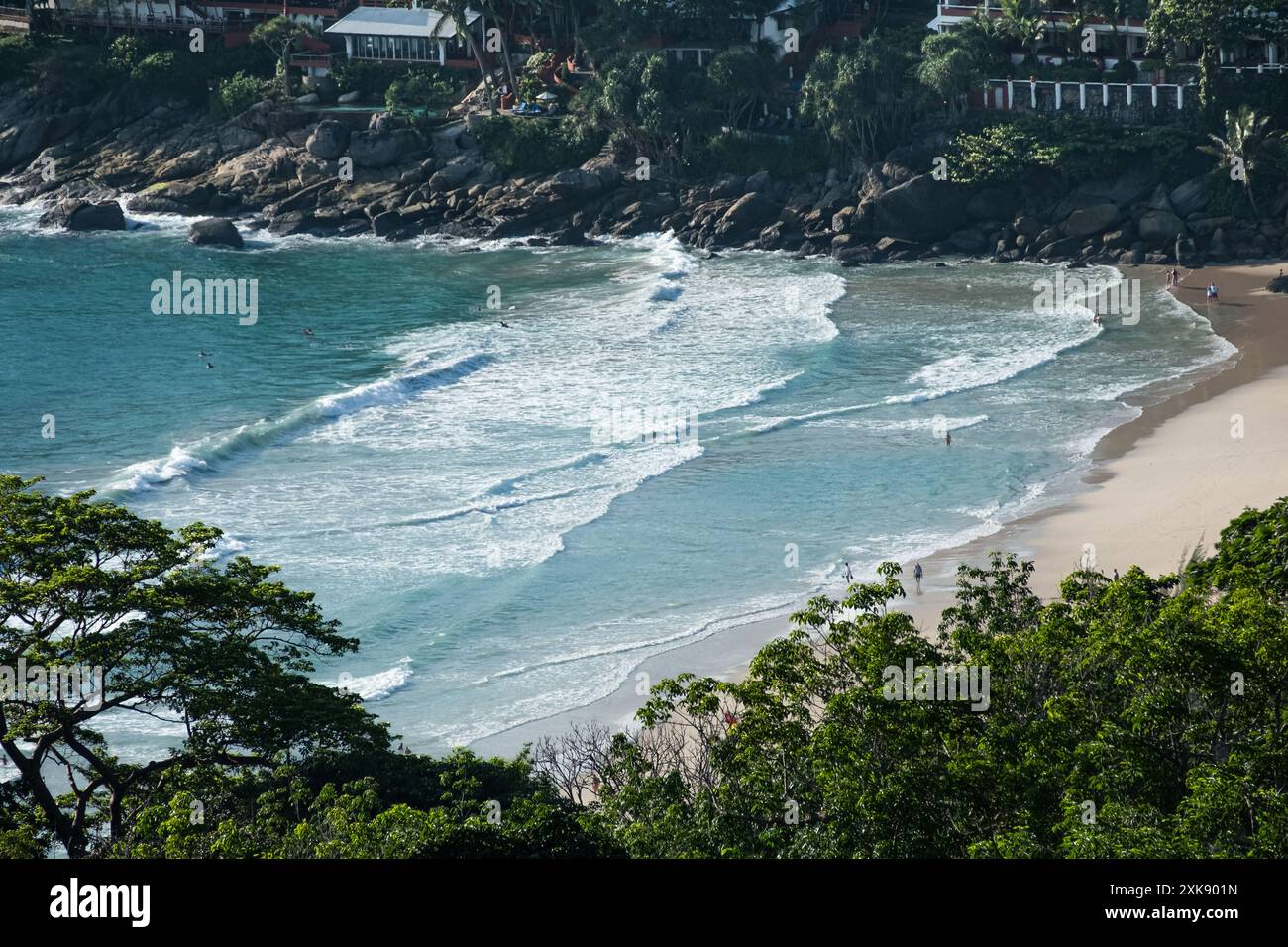 Landscape of the sea bay view from the resort. Holiday in Thailand ...