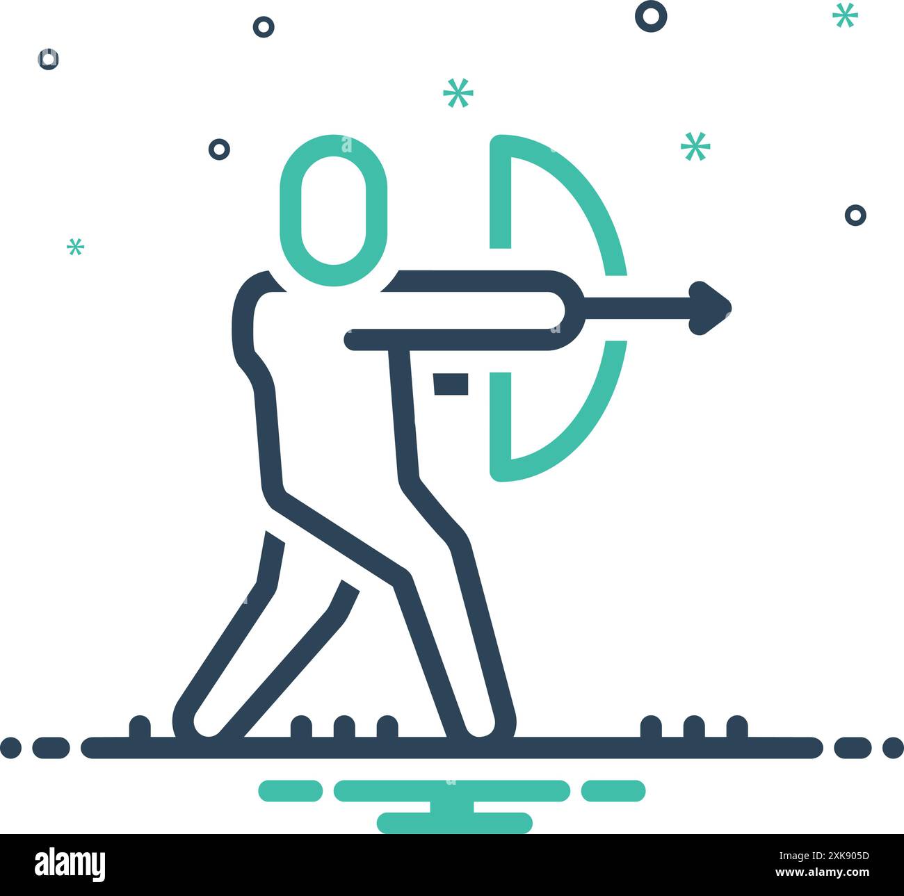 Icon for hunting,ancient wooden bow Stock Vector Image & Art - Alamy