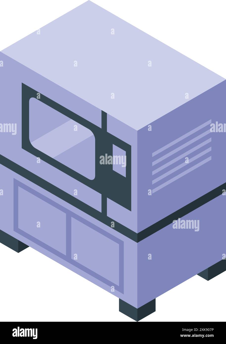 Professional convection oven baking delicious food in isometric view ...