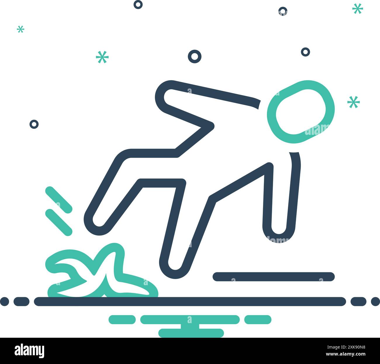 Banana peel accident Stock Vector Images - Alamy