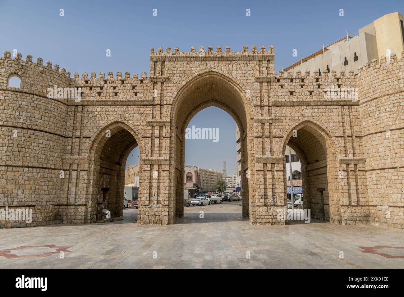 Bab Makkah, a historic old gate and tourist landmark, in the downtown ...