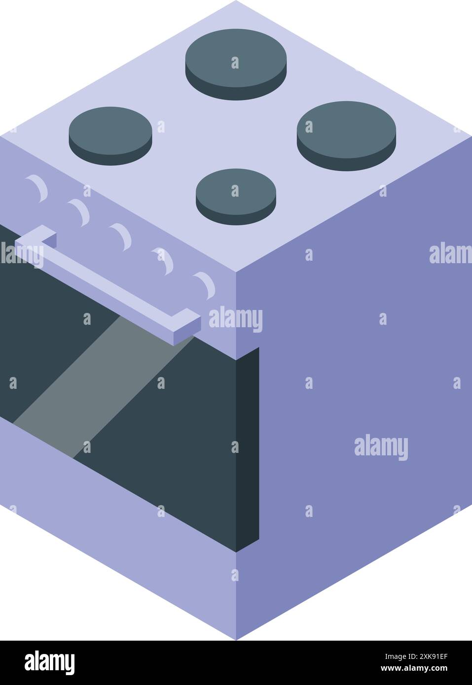 Modern kitchen stove with four burners and an oven is displayed in this ...