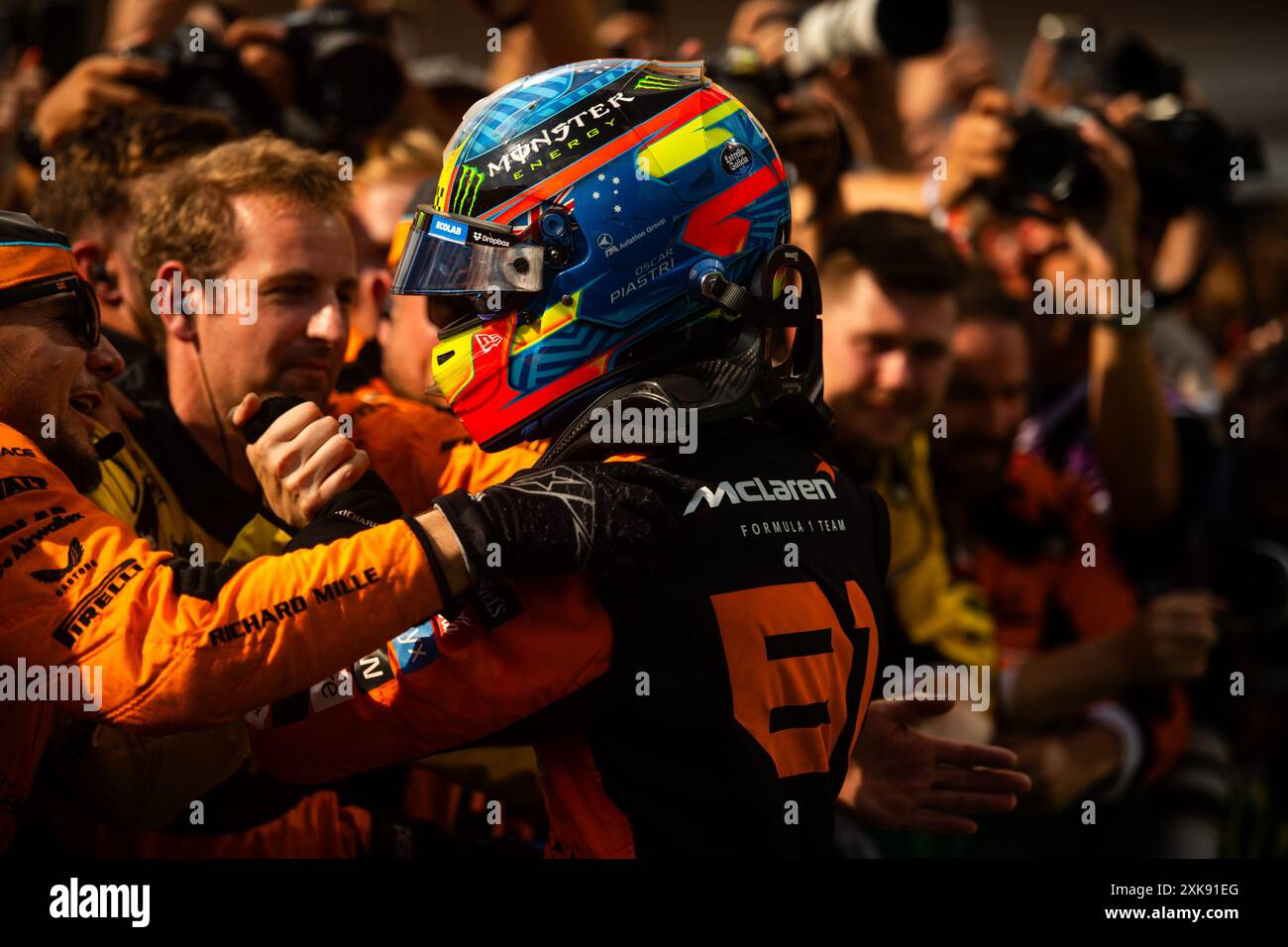 Budapest, Hungary - 21 JUL 2024: #81 Oscar Piastri (AUS, McLaren ...
