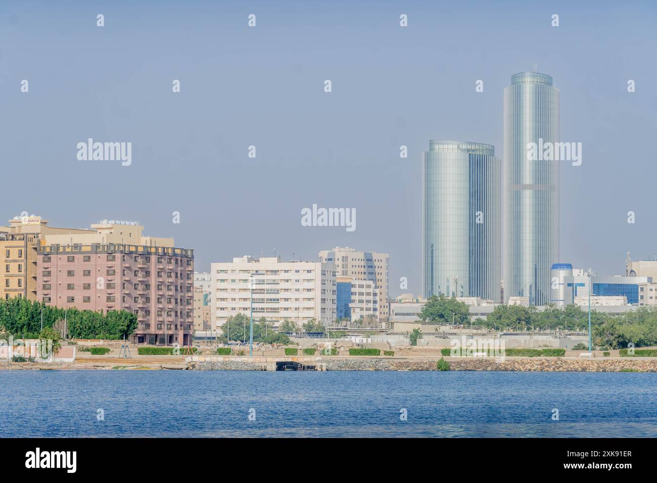 The photo panorama of Jeddah (Jiddah) in Saudi Arabia, with the ...