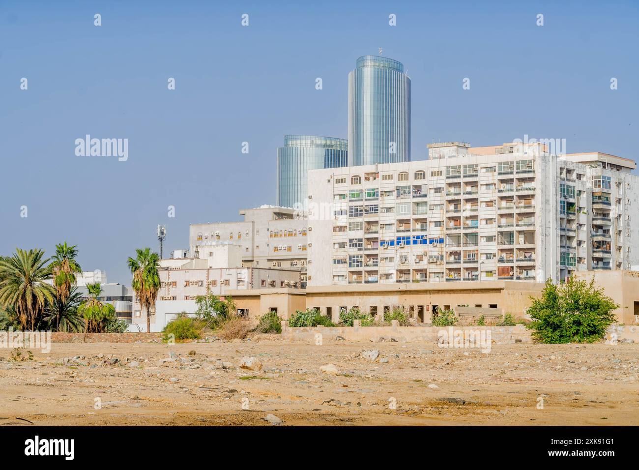 The Saudi skyscrapers and modern residential building on the outskirts ...