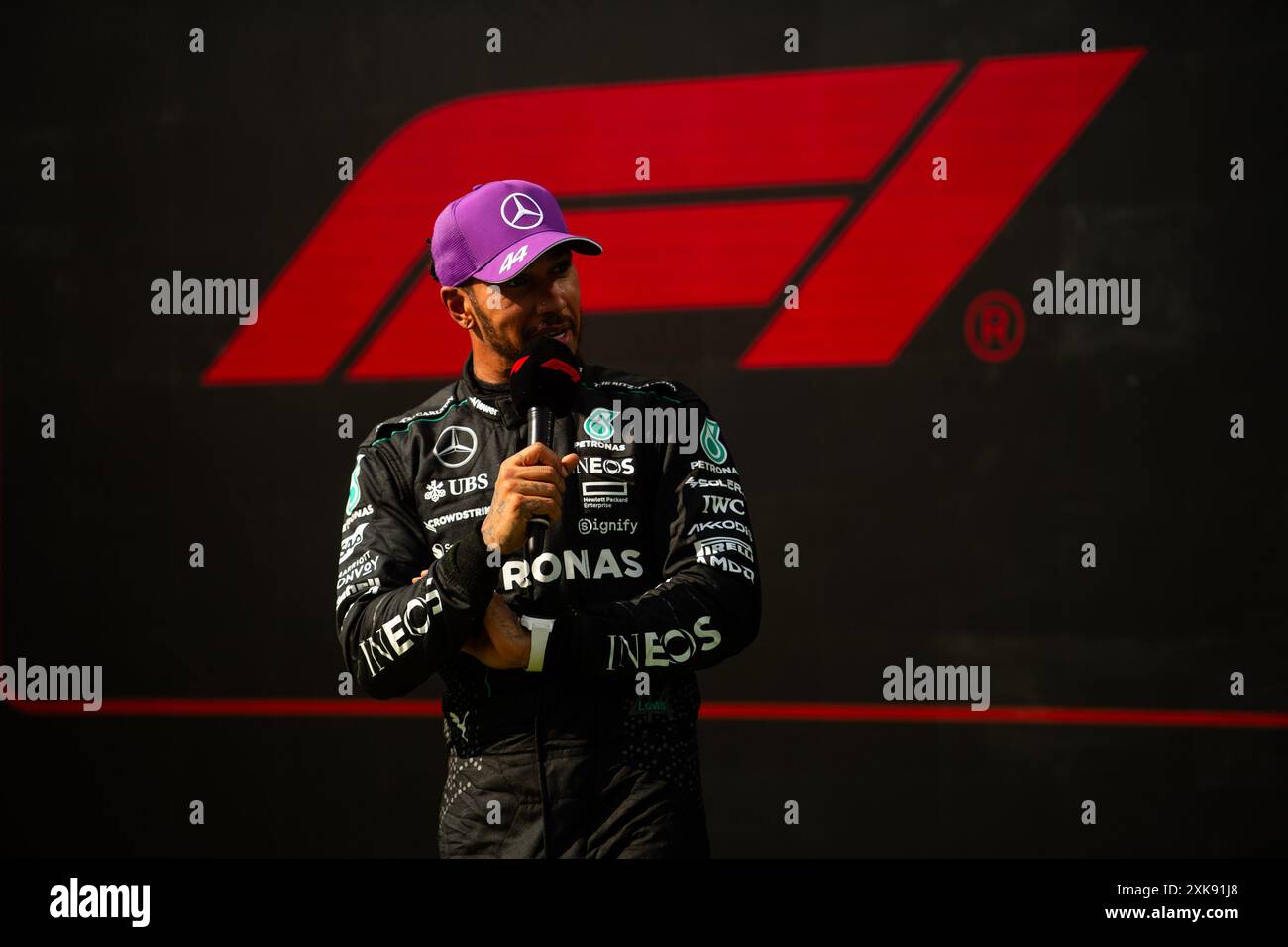 Budapest, Hungary - 21 JUL 2024: #44 Lewis Hamilton (GBR, Mercedes ...