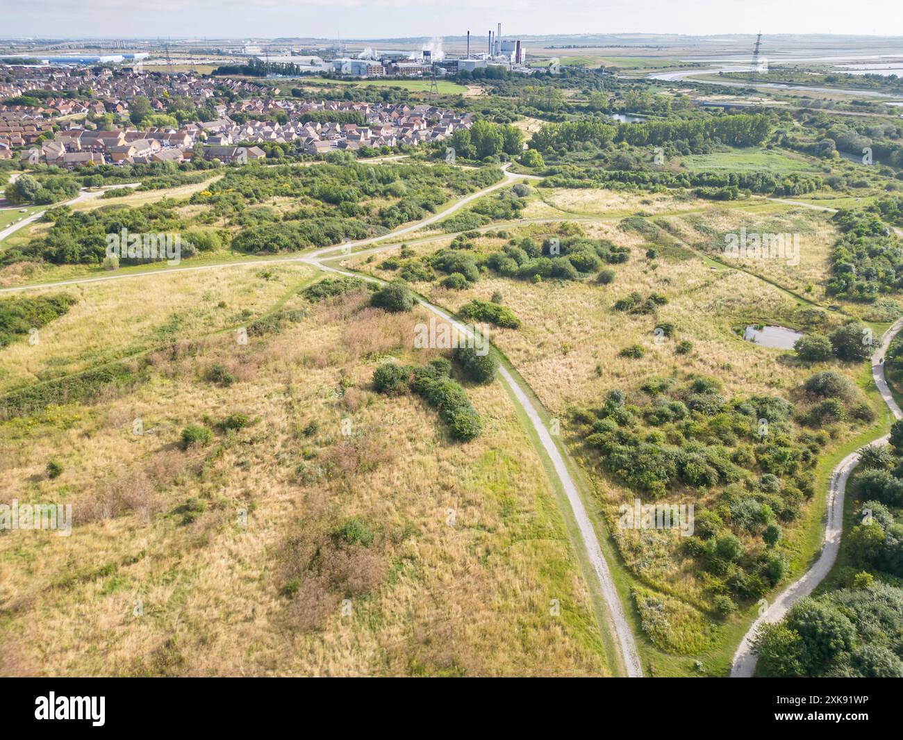 aerial view of milton creek country park a 128 acre public space in ...