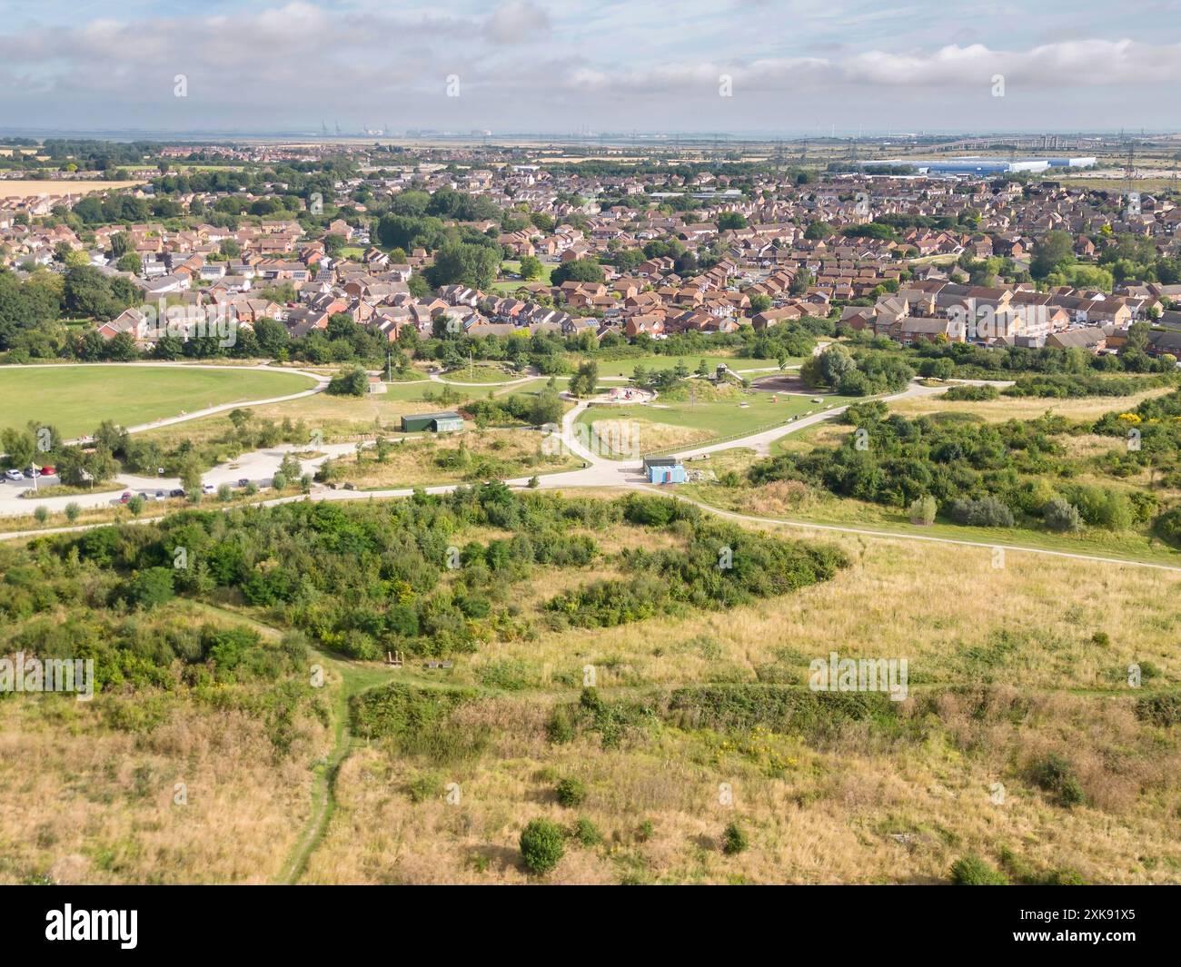 aerial view of milton creek country park a 128 acre public space in ...