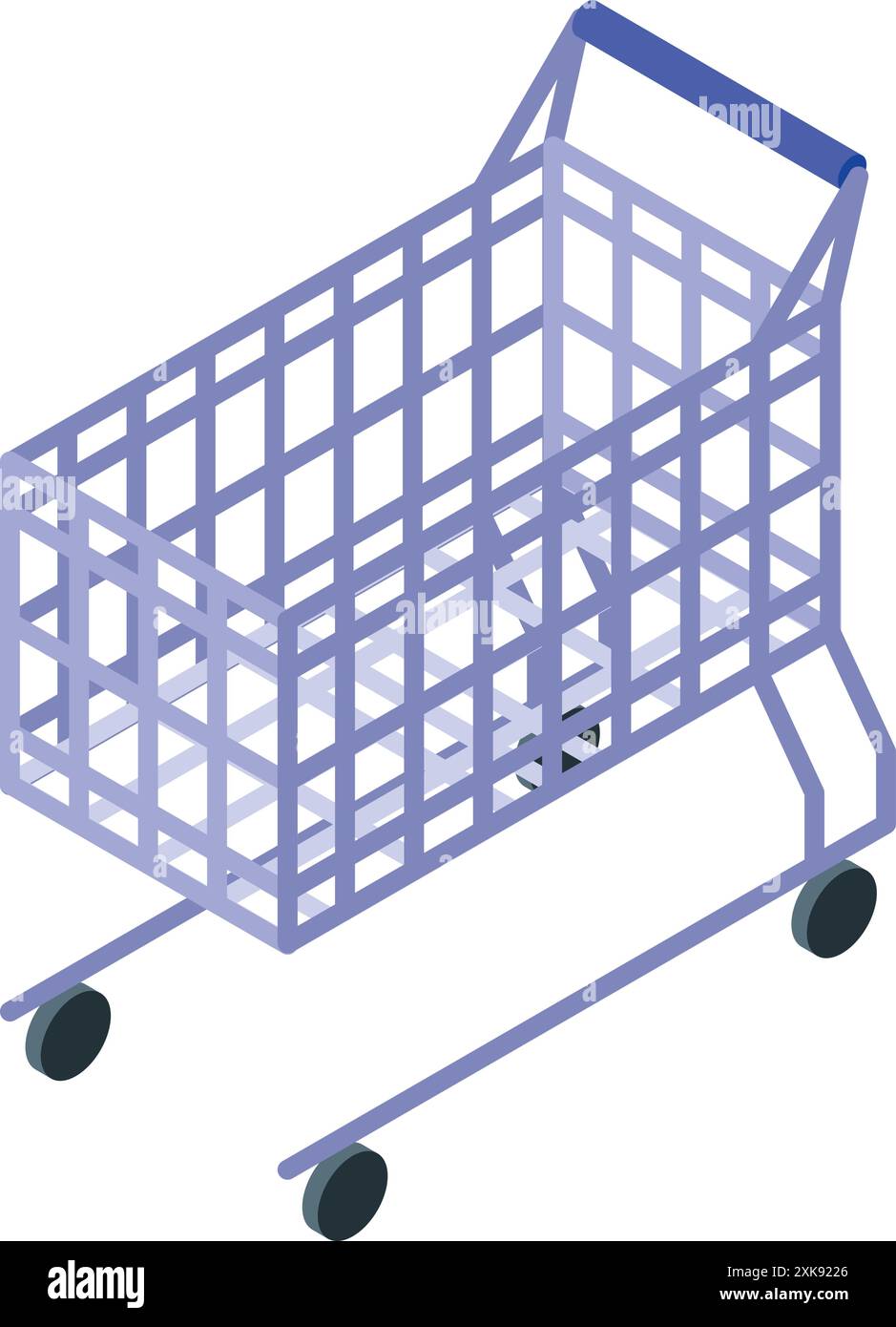 Empty shopping cart standing Stock Vector Images - Alamy