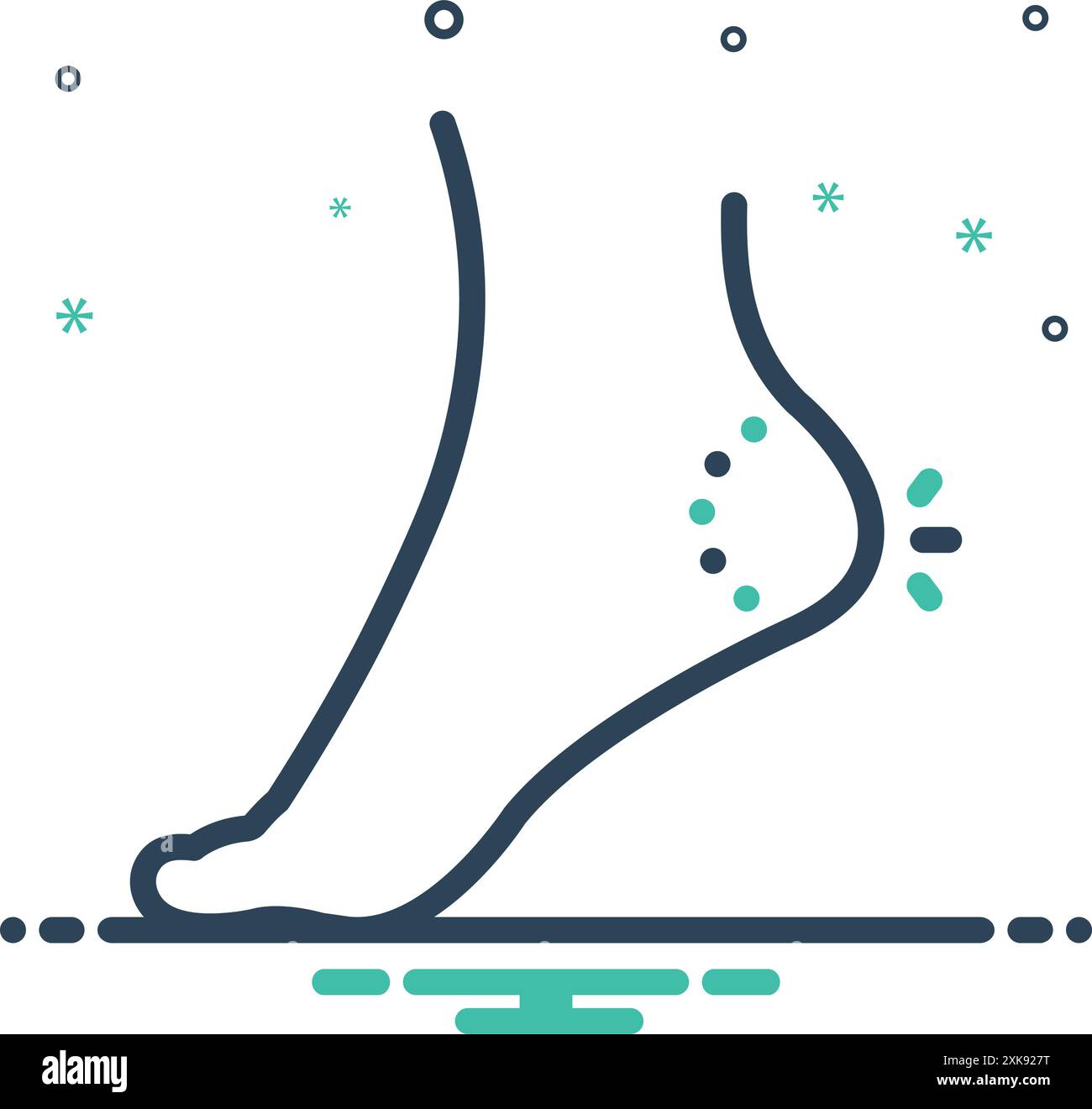 Human heel crack foot Stock Vector Images - Alamy