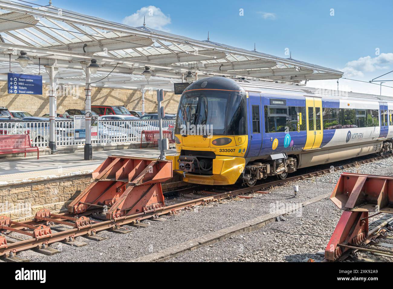 Northern Line train at Ilkley station in west Yorkshire Stock Photo - Alamy