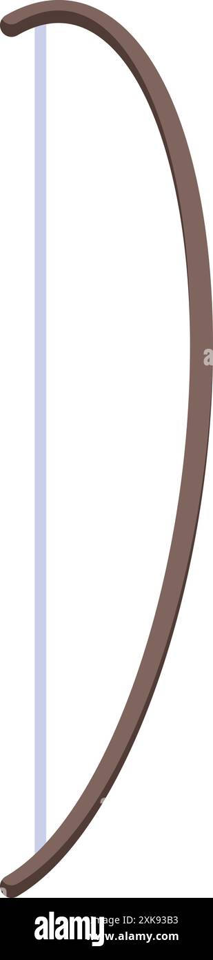 This hunting bow drawn with string and arrow notch is an isometric ...