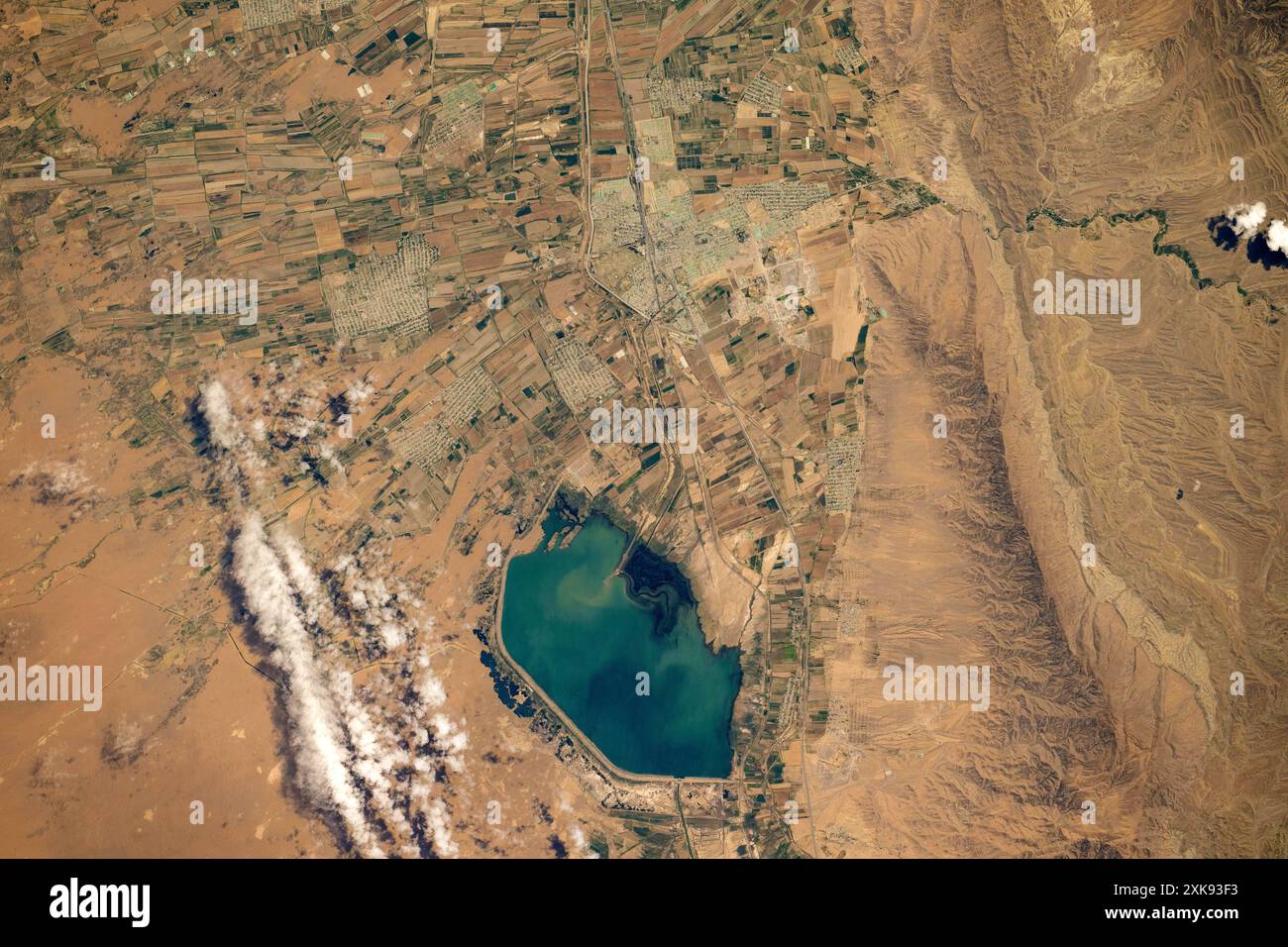 TURKMENISTAN - 20 June 2024 - The Gökdepe köli fishing pond in the Ahal ...