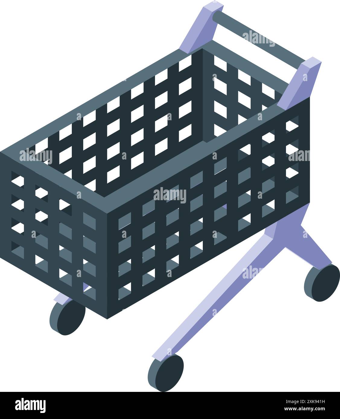 Empty shopping cart standing Stock Vector Images - Alamy