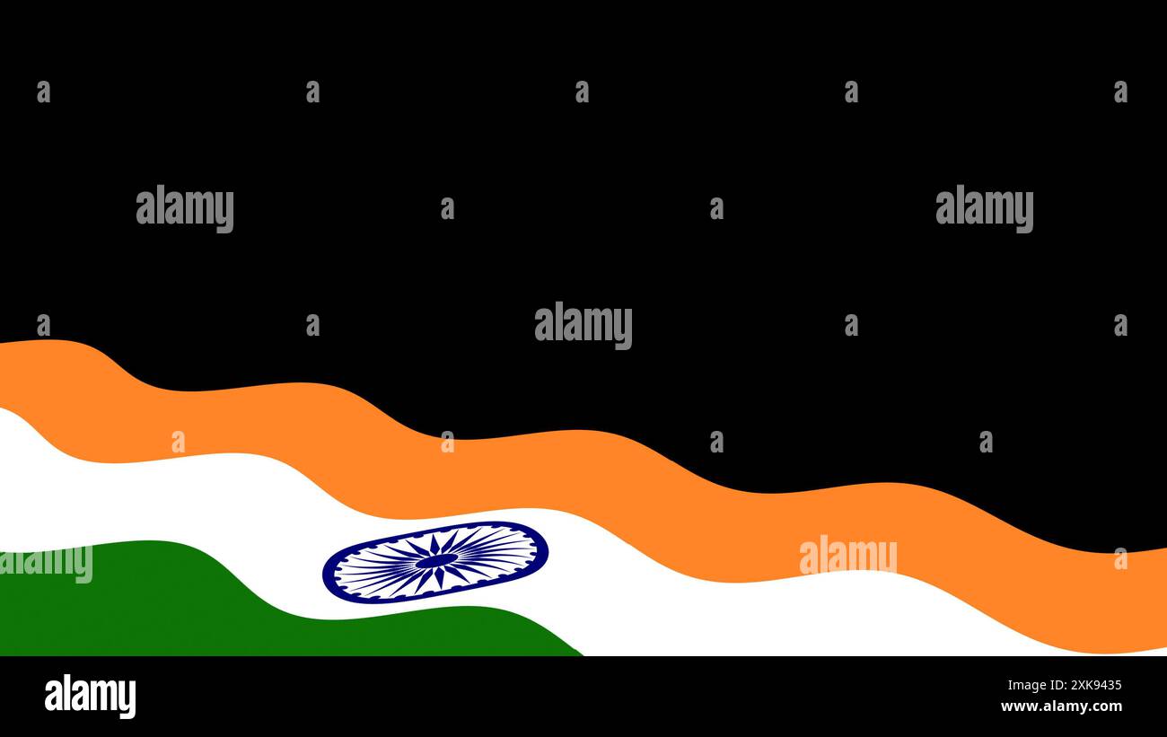 India national flag waving with Alpha Matte Stock Photo - Alamy