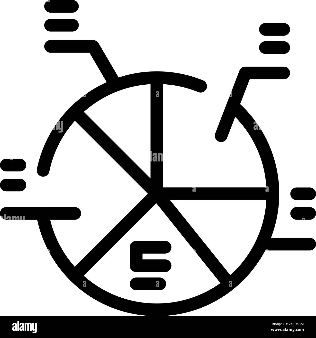 Simple pie chart is dividing information into segments and connecting ...