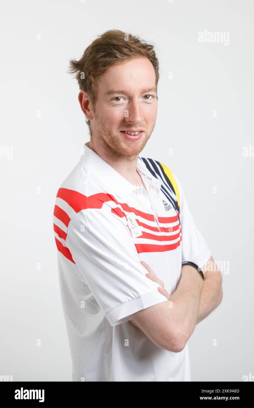 Brussels, Belgium. 19th July, 2024. Belgian Paralympian athlete Robin ...