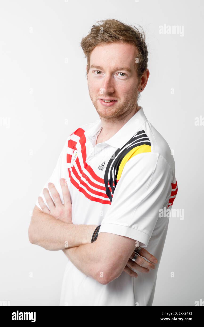 Brussels, Belgium. 19th July, 2024. Belgian Paralympian athlete Robin ...