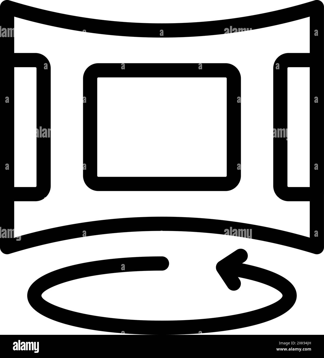 Symbol representing augmented reality technology, showing a panoramic ...