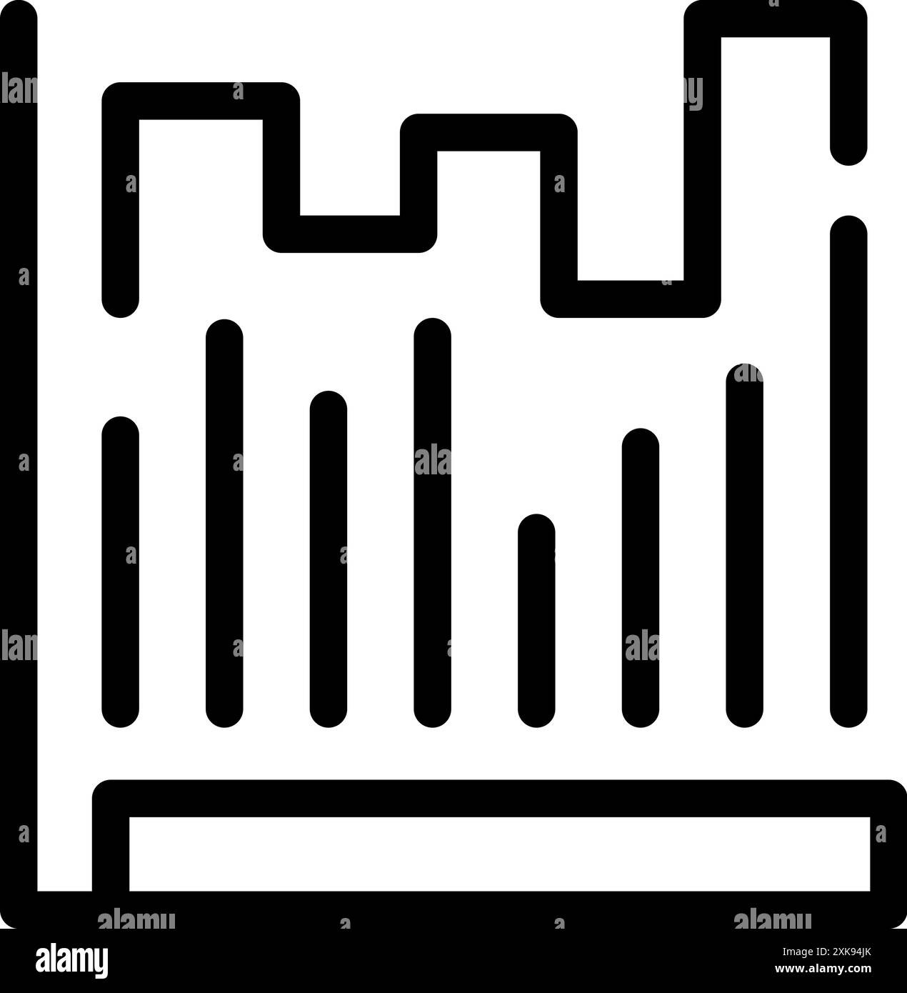 Line chart is depicting market volatility with peaks and valleys Stock ...