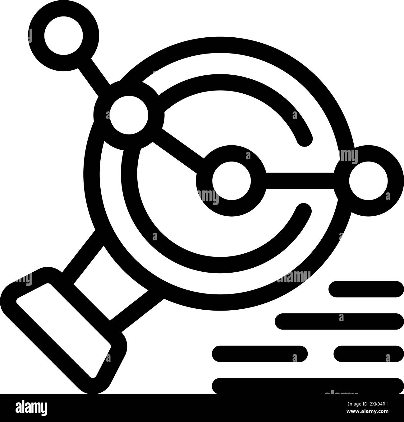 System Is Analyzing Data And Generating A Report With Charts And Connections Stock Vector Image