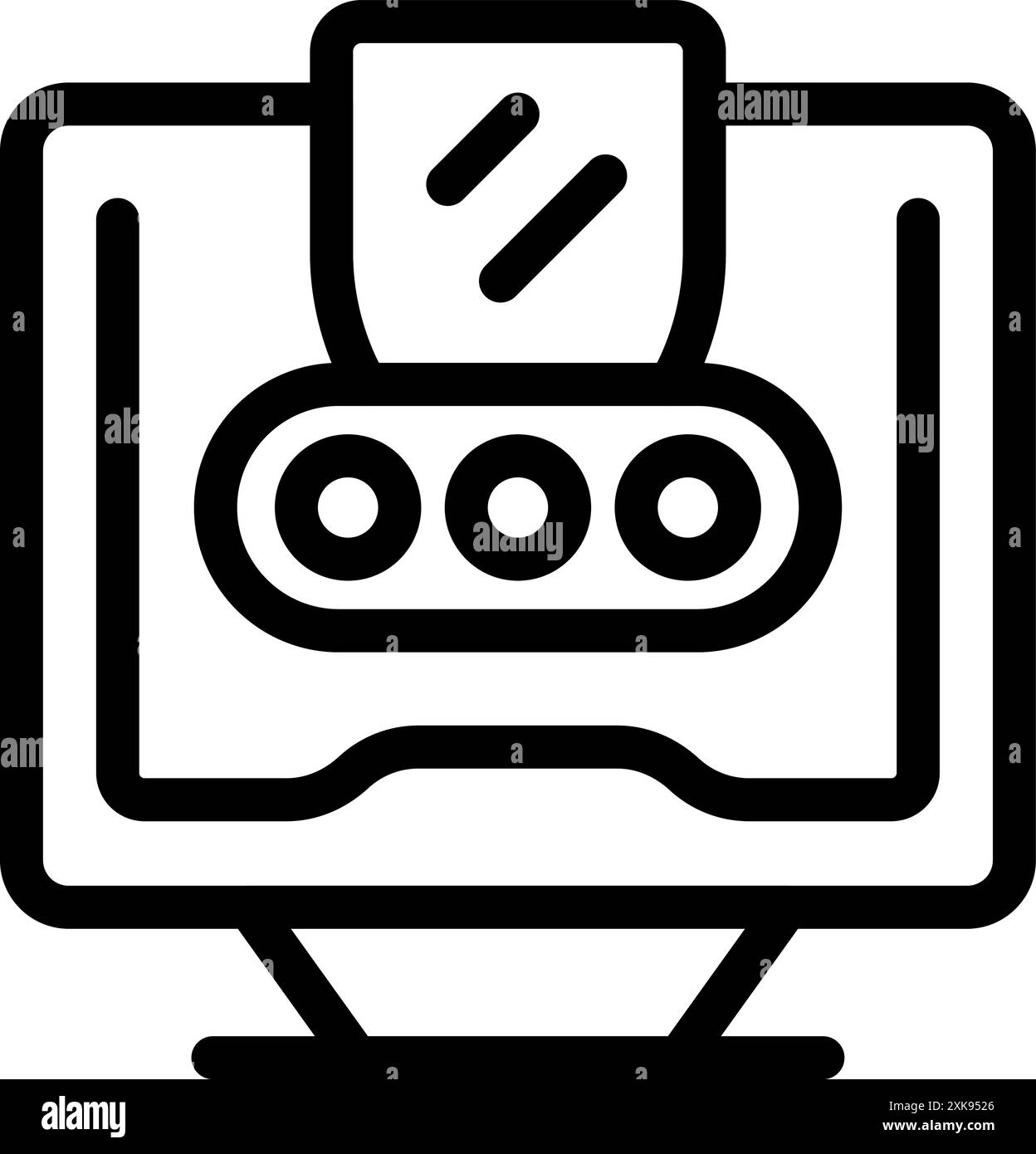 Conveyor belt system is transporting a product on a computer screen ...